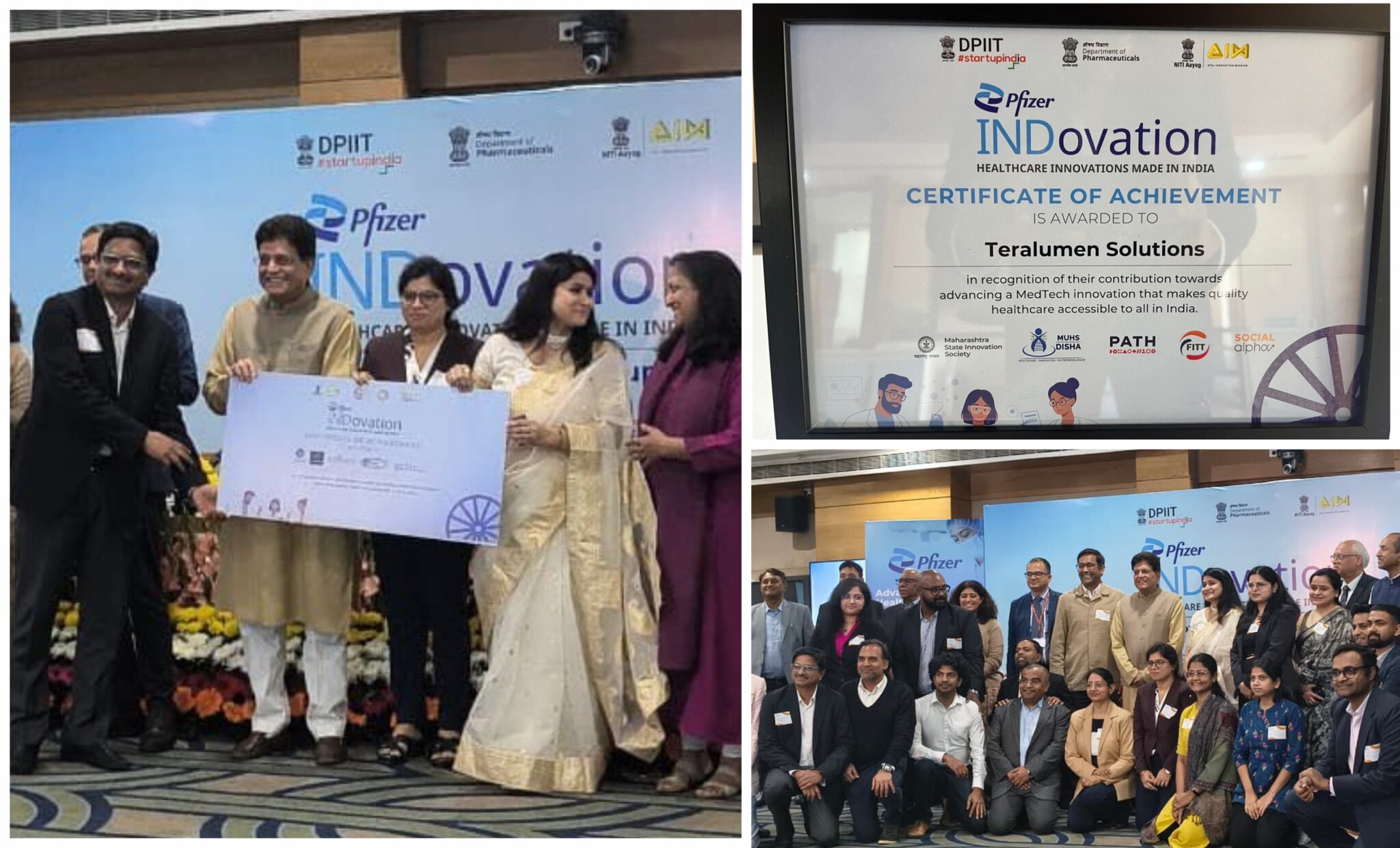 TeraLumen Pfizer Recognition: Honored by Minister Piyush Goyal